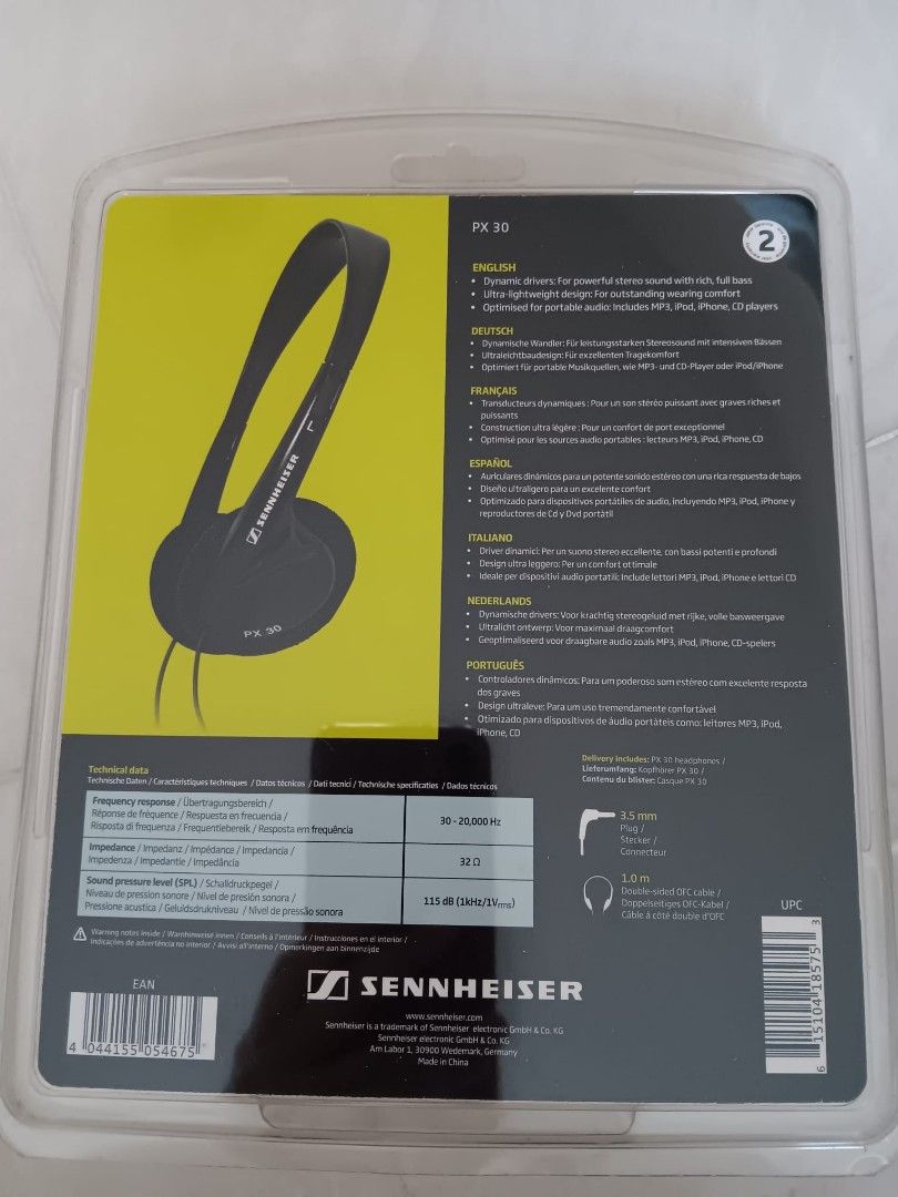Sennheiser PX30 耳機, 音響器材, 頭戴式/罩耳式耳機 - Carousell