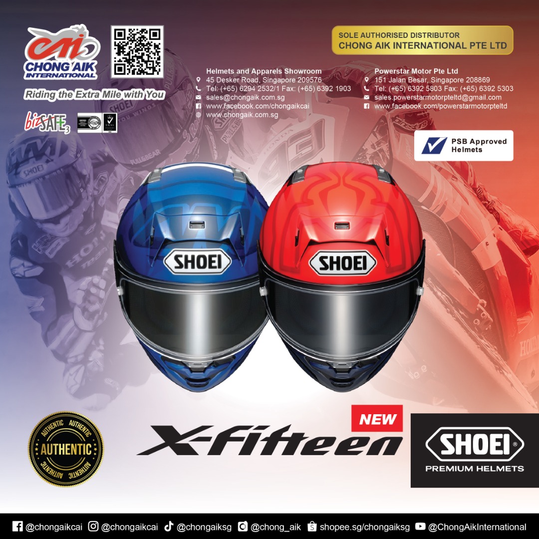 SHOEI X-15 [PSB APPROVED], Motorcycles, Motorcycle Apparel on Carousell