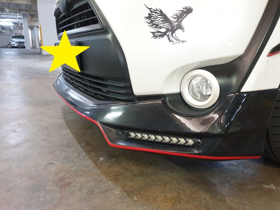 Sienta Toyota line bumper line stickers - Authentic Red 3M Reflective ...