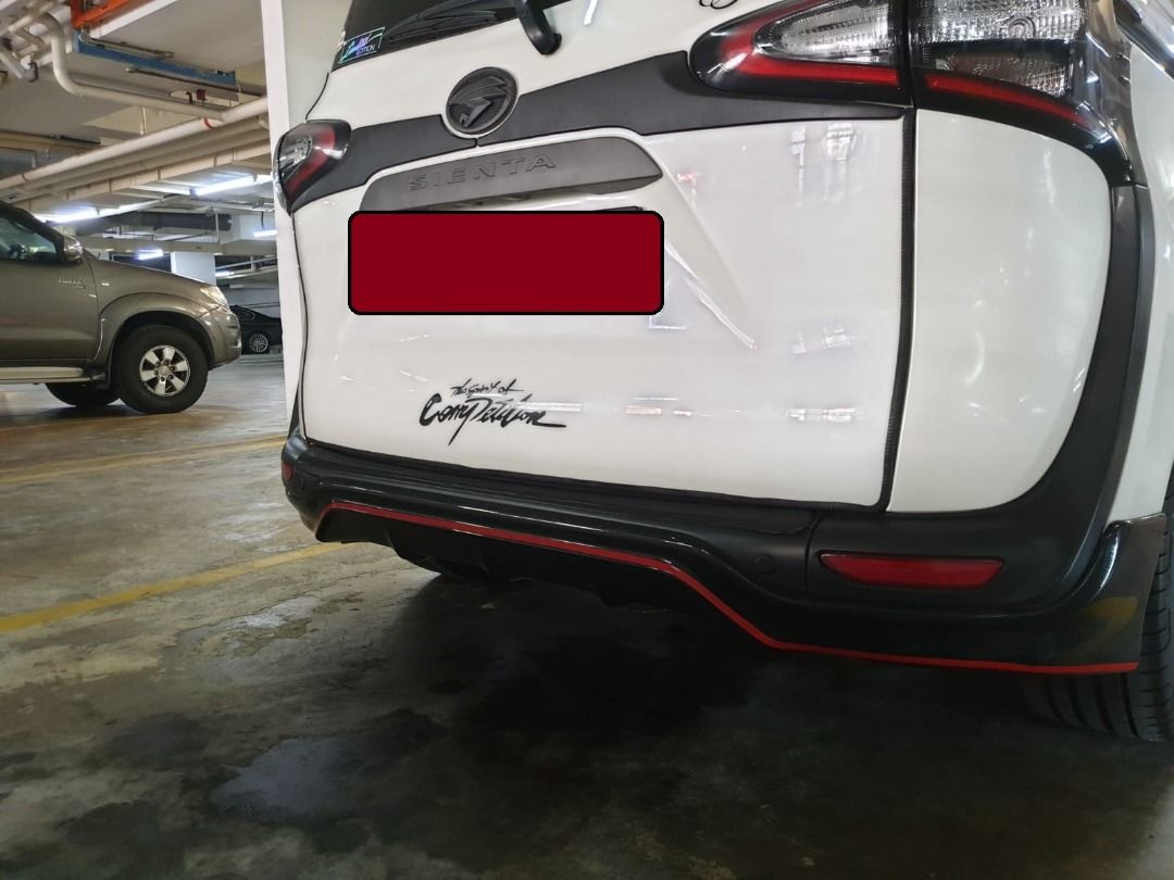 Sienta Toyota line bumper line stickers - Authentic Red 3M Reflective ...