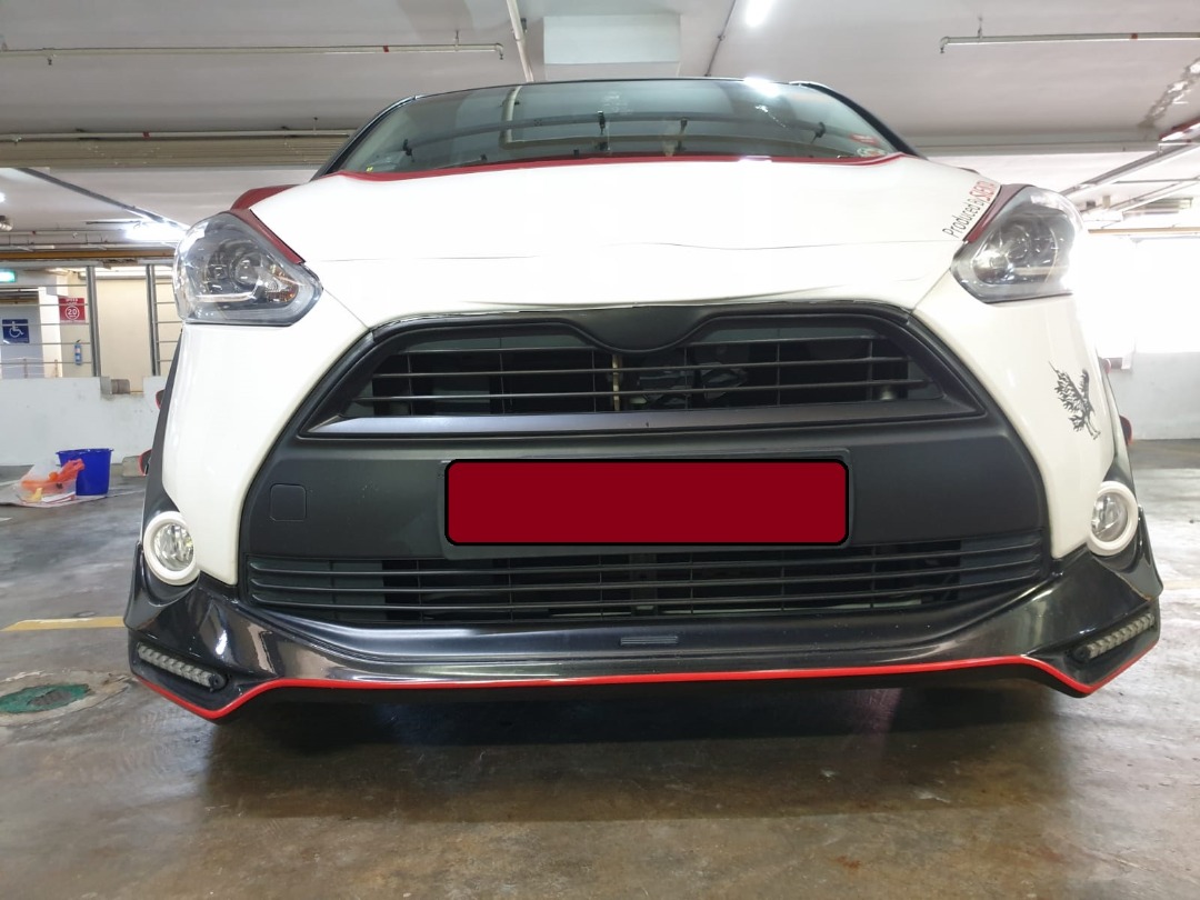 Sienta Toyota line bumper line stickers - Authentic Red 3M Reflective ...