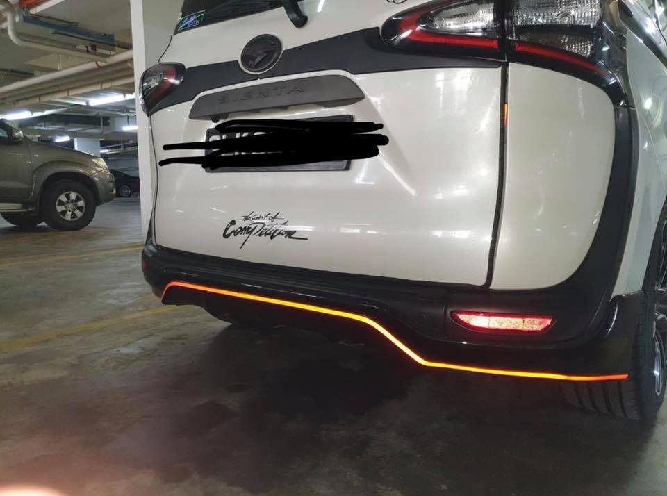 Sienta Toyota line bumper line stickers - Authentic Red 3M Reflective ...