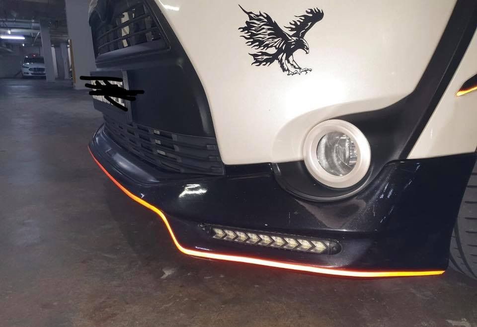 Sienta Toyota line bumper line stickers - Authentic Red 3M Reflective ...