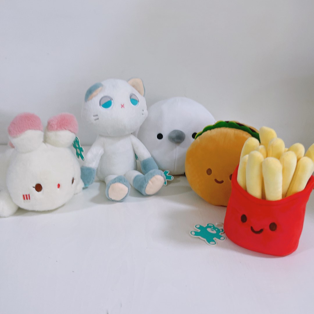 Soft Toys from Fun Claw - Rabbit Cat Owl Burger & Fries Plushies Plush ...