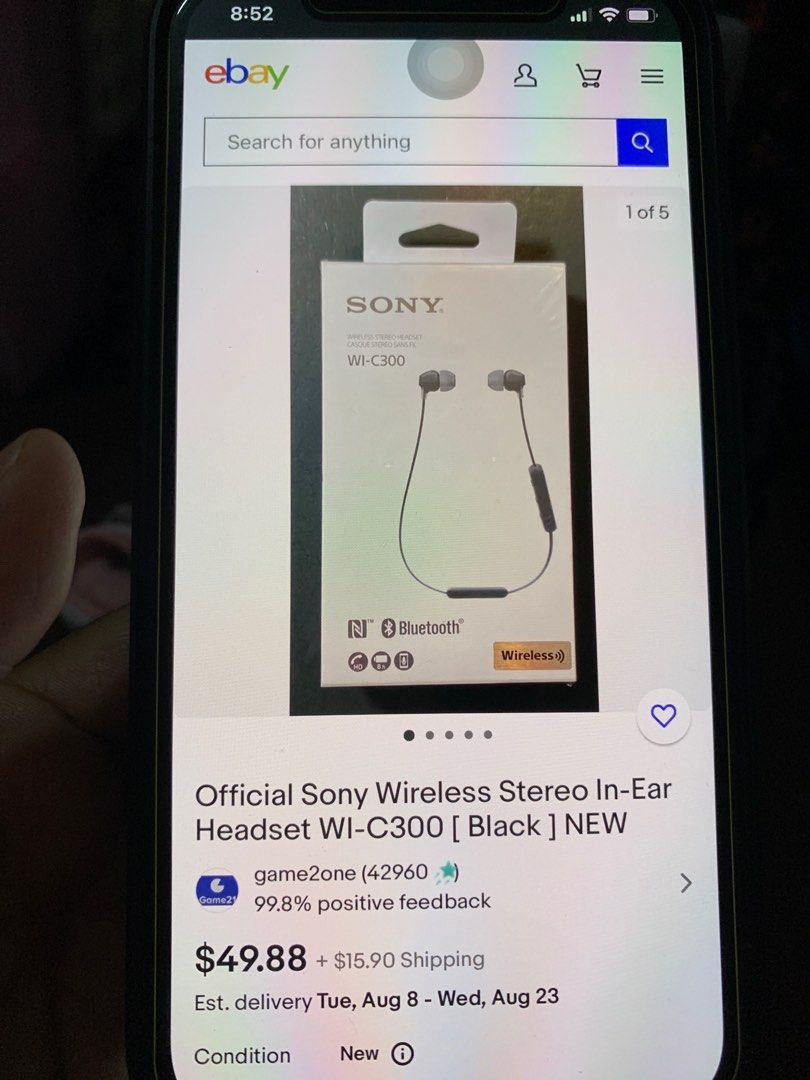 Sony WI-C300 bluetooth headset , Audio, Headphones & Headsets on Carousell