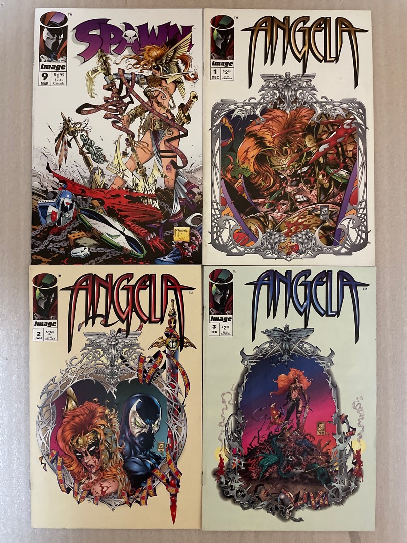 Spawn #9 1st appearance of Angela ; Angela #1 to #3 Solo series Complete set, Hobbies & Toys ...