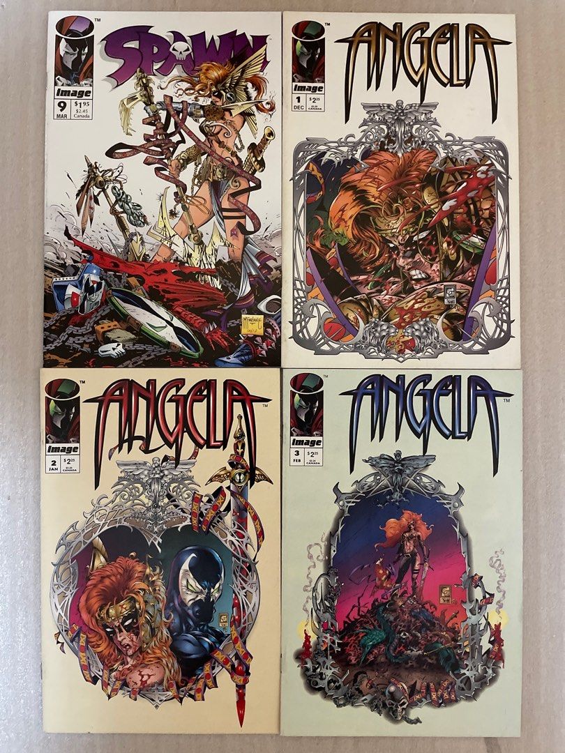 Spawn #9 1st appearance of Angela ; Angela #1 to #3 Solo series Complete set, Hobbies & Toys ...