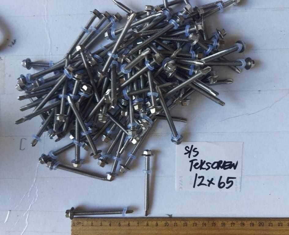 SS410 Stainless Tekscrew for Metal Roofing Works 25mm to 75mm ALL SIZES ...