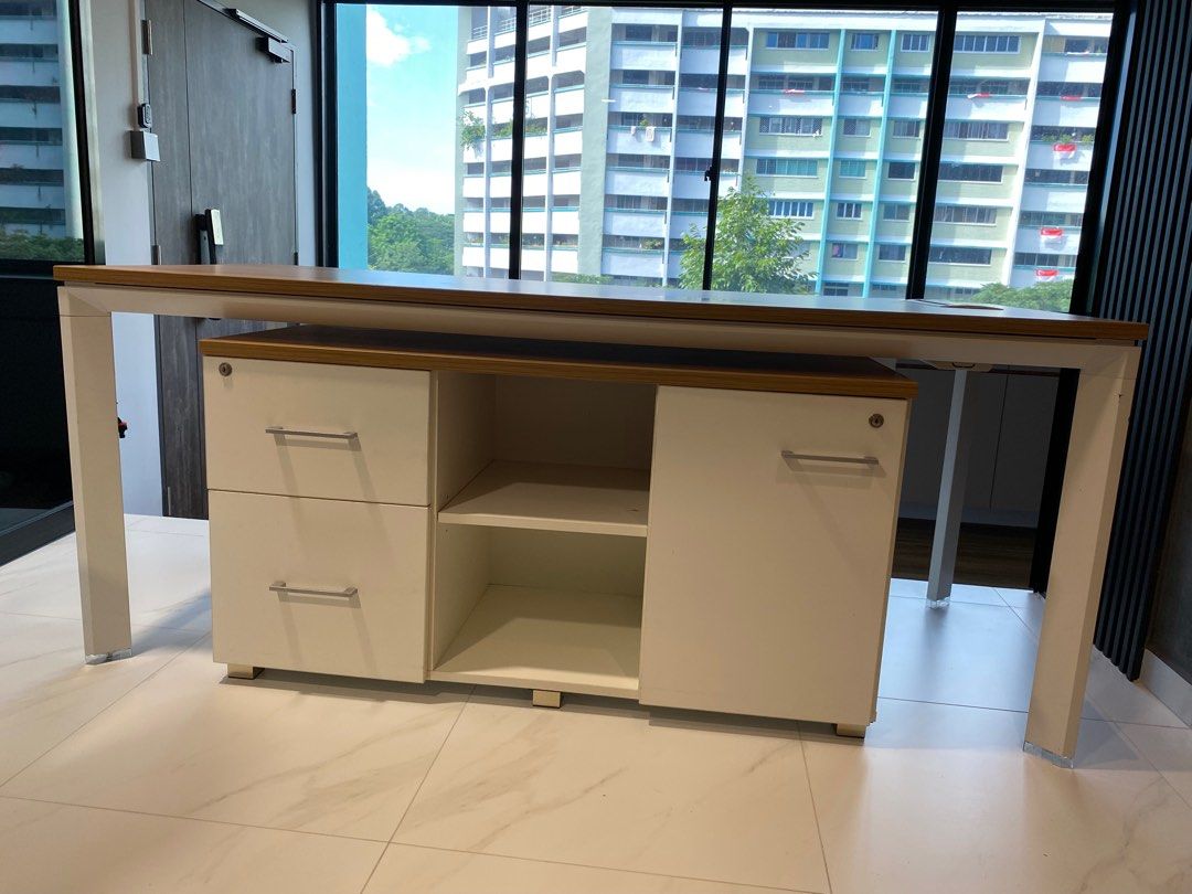 Study Desk & Sideboard Set, Furniture & Home Living, Furniture, Tables ...