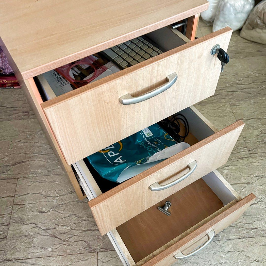 Study Desk File Drawers, Furniture & Home Living, Furniture, Shelves ...
