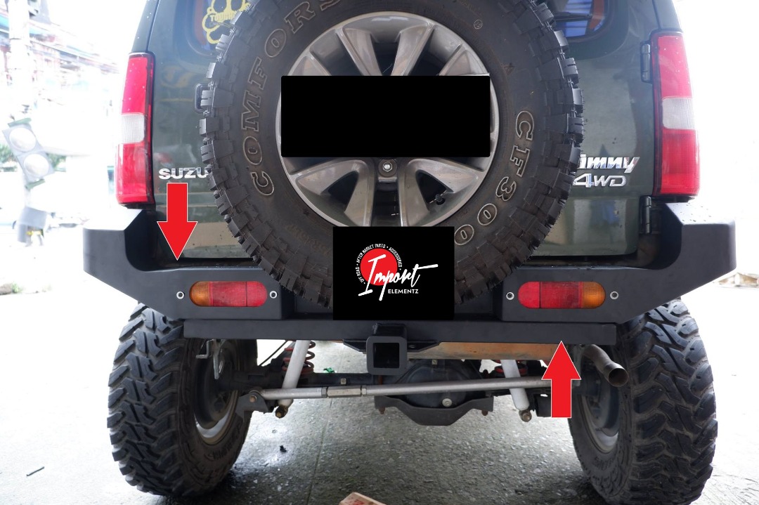 Suzuki Jimny.. Steel Rear bumper sport with trailer bar, bolt on on ...