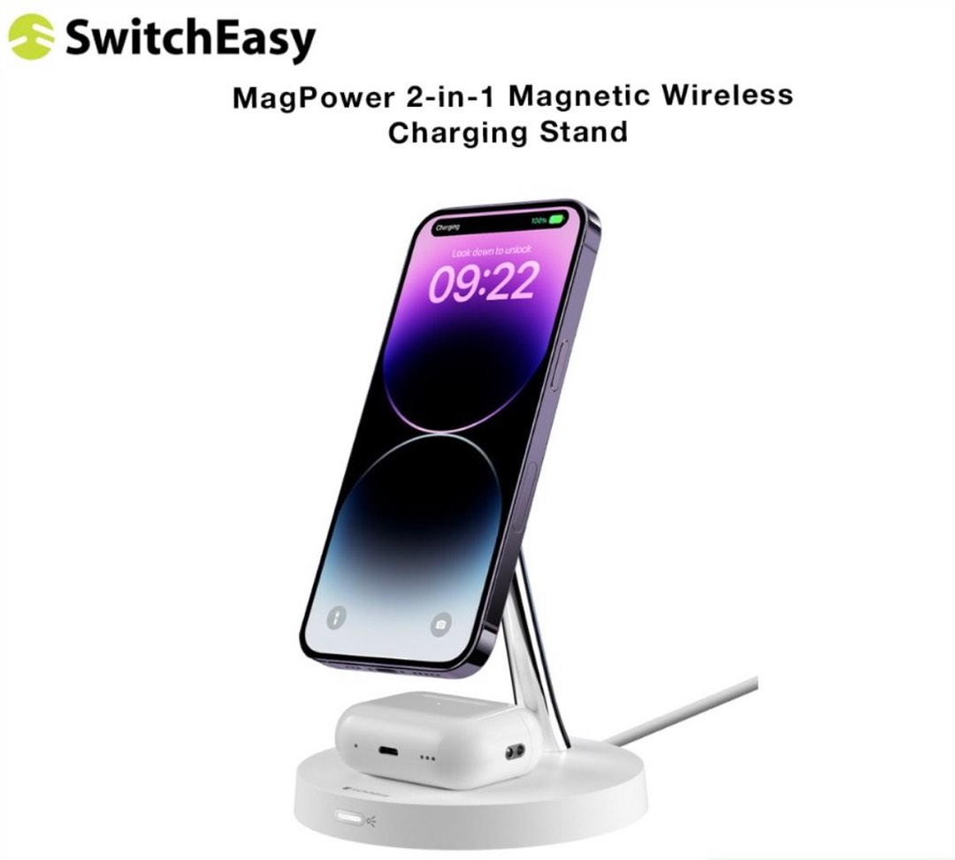 SwitchEasy MagPower 2-in-1 Magnetic Wireless Charging Stand, Mobile ...
