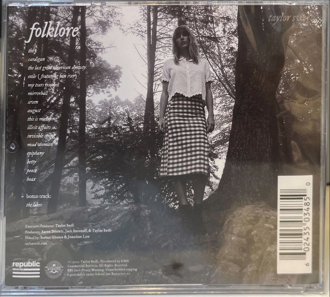 Taylor Swift: Folklore Deluxe EXTRA Bonus Track Edition, Hobbies & Toys ...