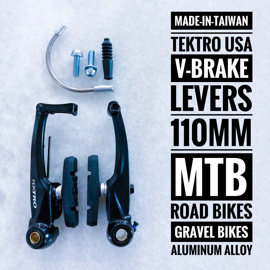 Tektro USA V-Brake 110mm (1 set) + Brake Noodles, Sports Equipment ...