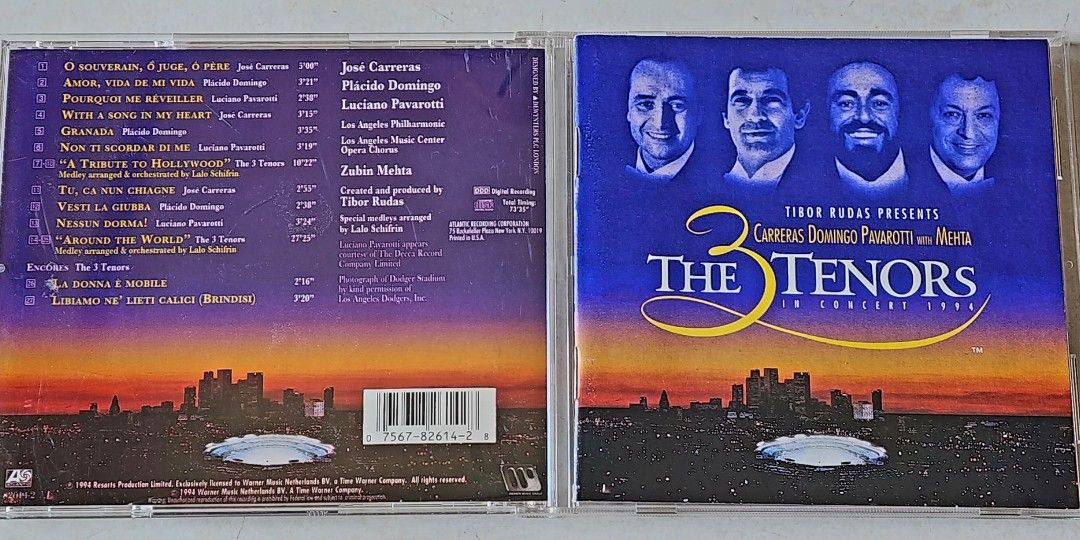 The 3 Tenors In Concert 1994 ( MADE IN NETHERLANDS ) CD, Hobbies & Toys ...