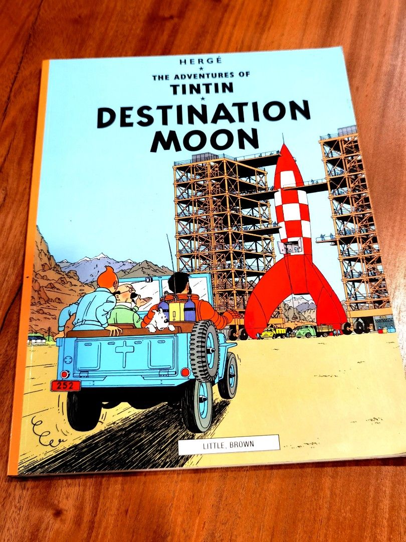 The Adventures Of Tintin Destination Moon Comic Book Little Brown Herge ...