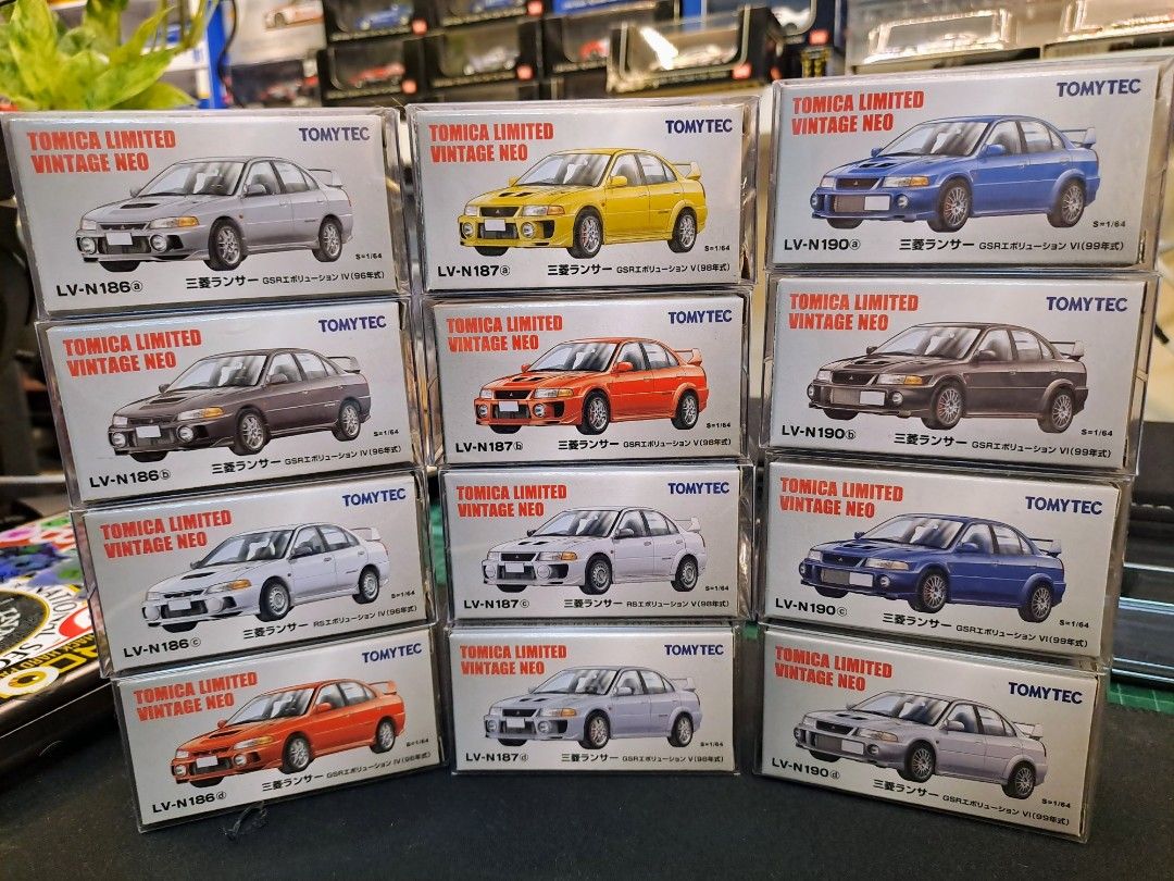 TOMYTEC TLVN Lancer Evo complete collection, Hobbies & Toys, Toys ...