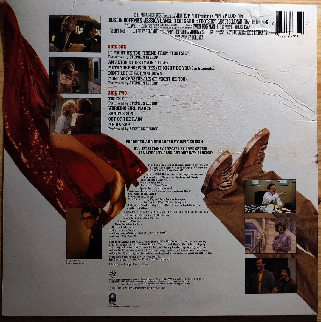 Tootsie - Original Motion Picture Soundtrack[LP], Hobbies & Toys, Music & Media, Vinyls on Carousell