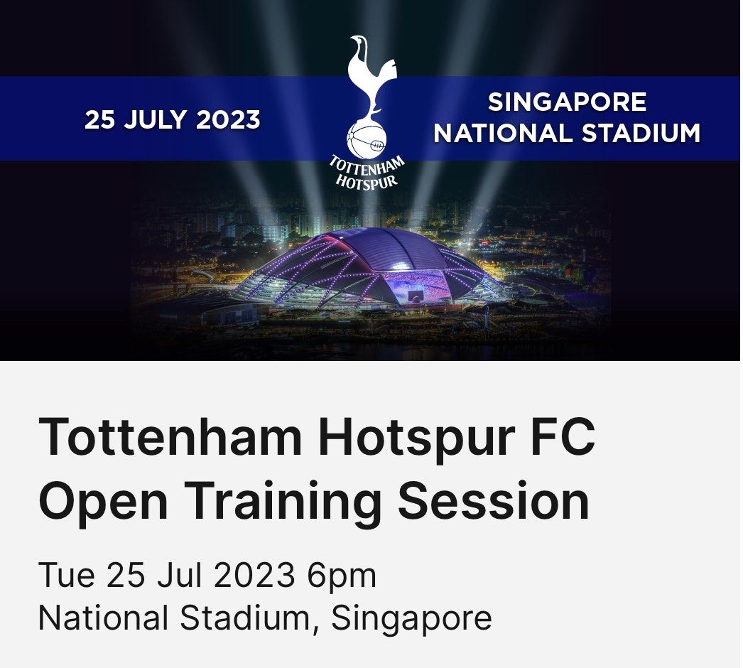 Tottenham Hotspur Open Training Session 25 July 2023 6pm, Tickets ...