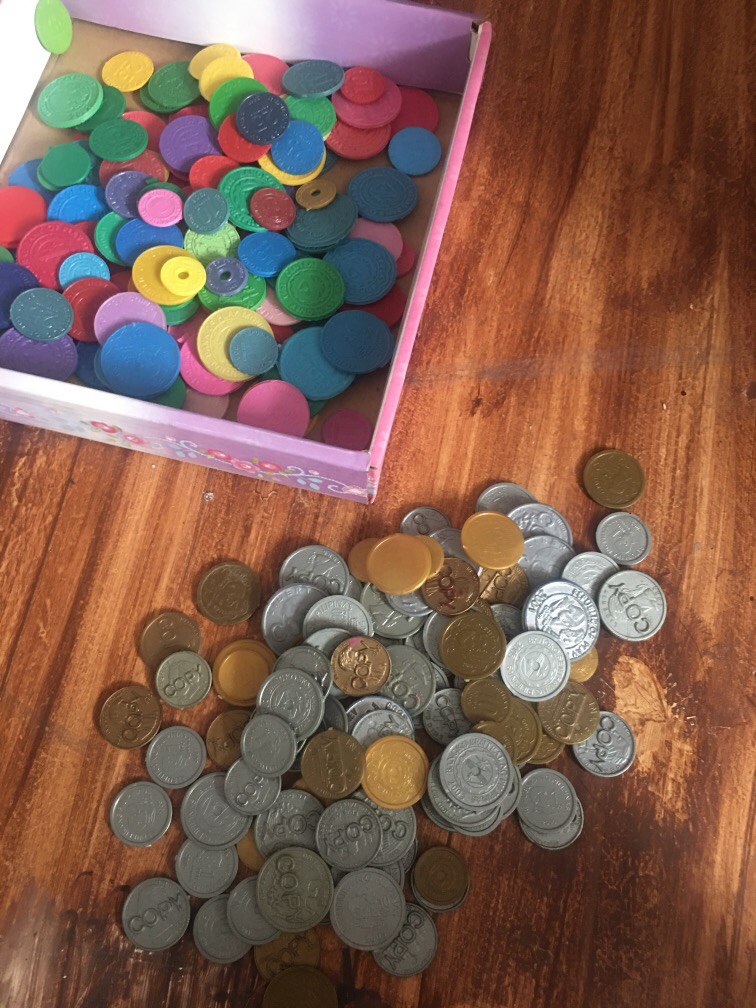Toy coins on Carousell
