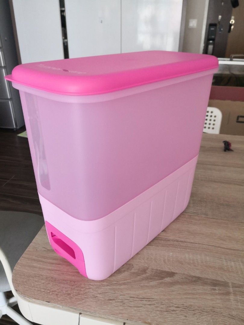 Tupperware 10kg rice dispenser, Furniture & Home Living, Kitchenware ...