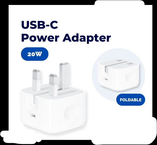 USB-C 20W Fast Charging Foldable Power Adapter Plug, Mobile Phones ...