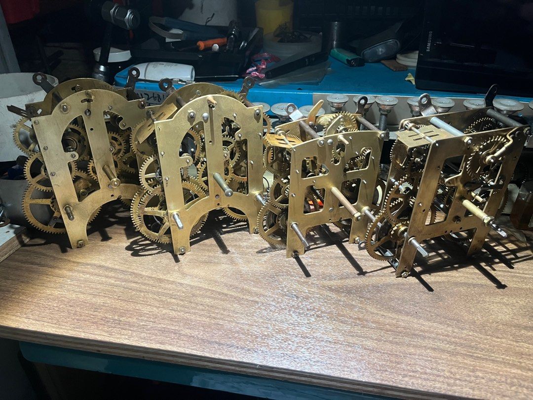 Vintage Antique Grandfather pendulum clock movement, Hobbies & Toys ...