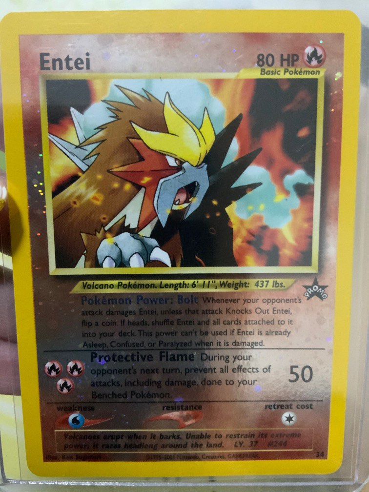 Vintage Entei Holo Neo Black Star Promo Pokemon Card, Hobbies & Toys ...