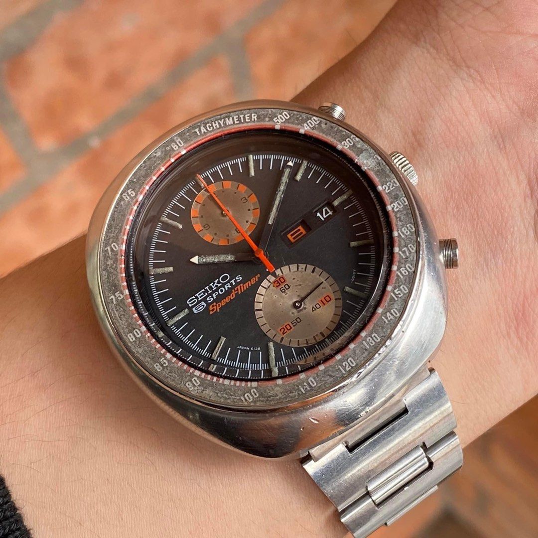 Vintage JDM Seiko 5 Sports Speed-Master UFO Yachtsman "Rare Ghost Bezel ...