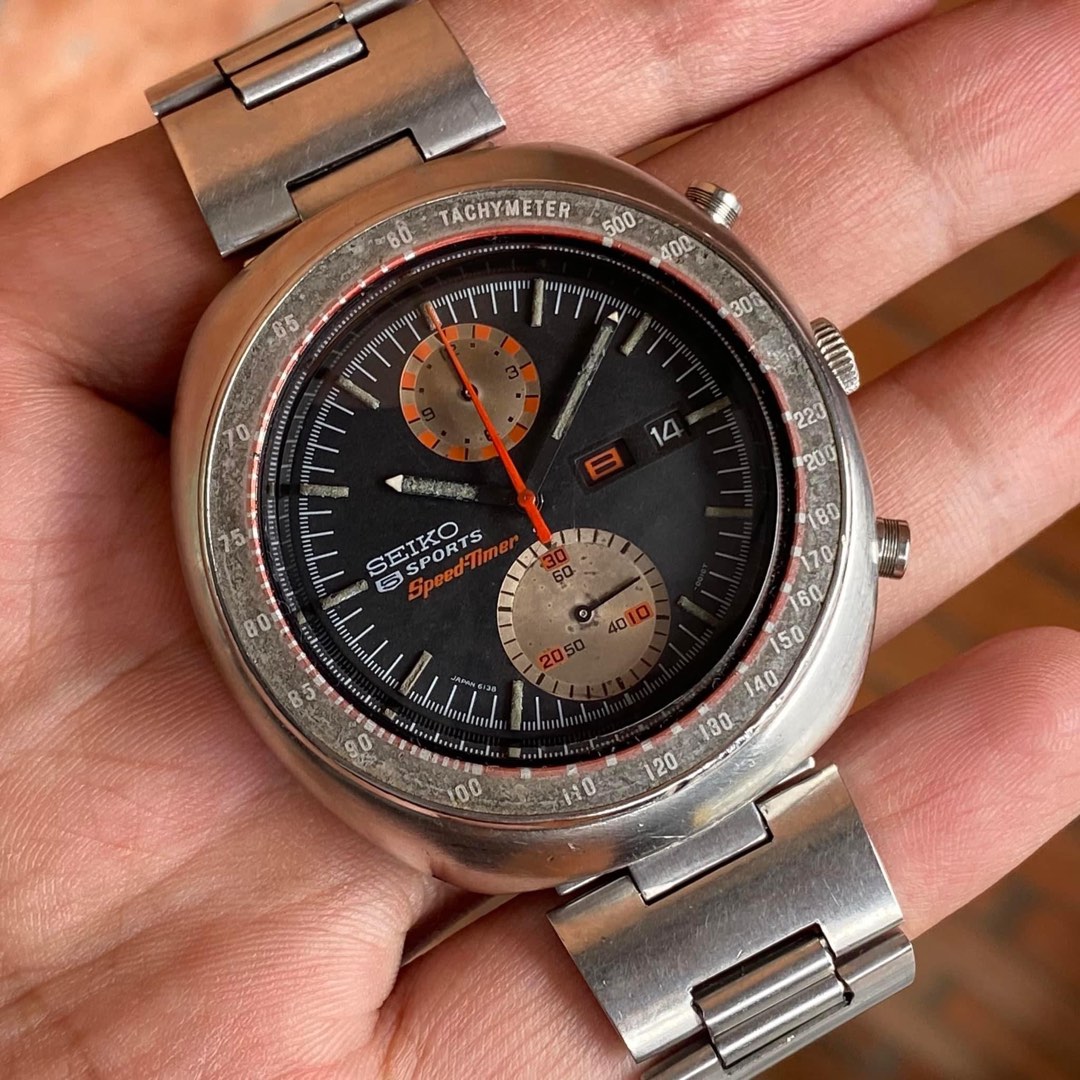 Vintage JDM Seiko 5 Sports Speed-Master UFO Yachtsman "Rare Ghost Bezel ...