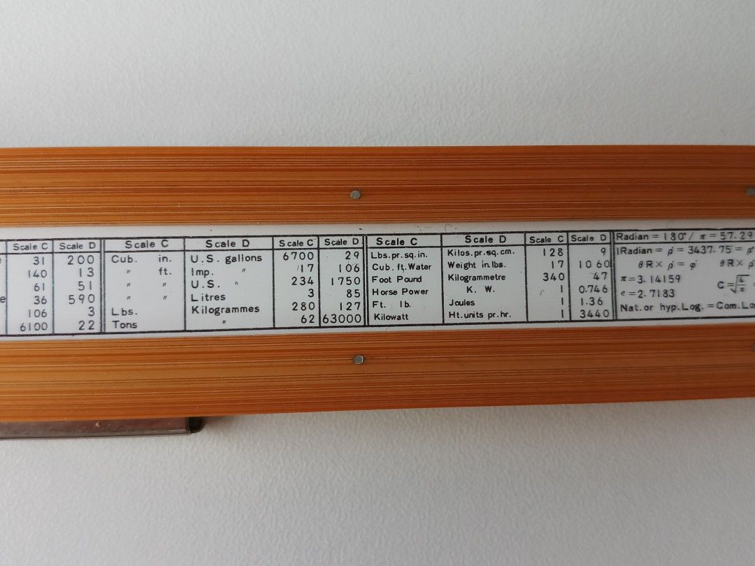 VINTAGE SLIDE RULE - SUN HEMMI No.2640 SLIDE RULE WITH ORIGINAL PROTECTIVE CASE (Made in Japan ...