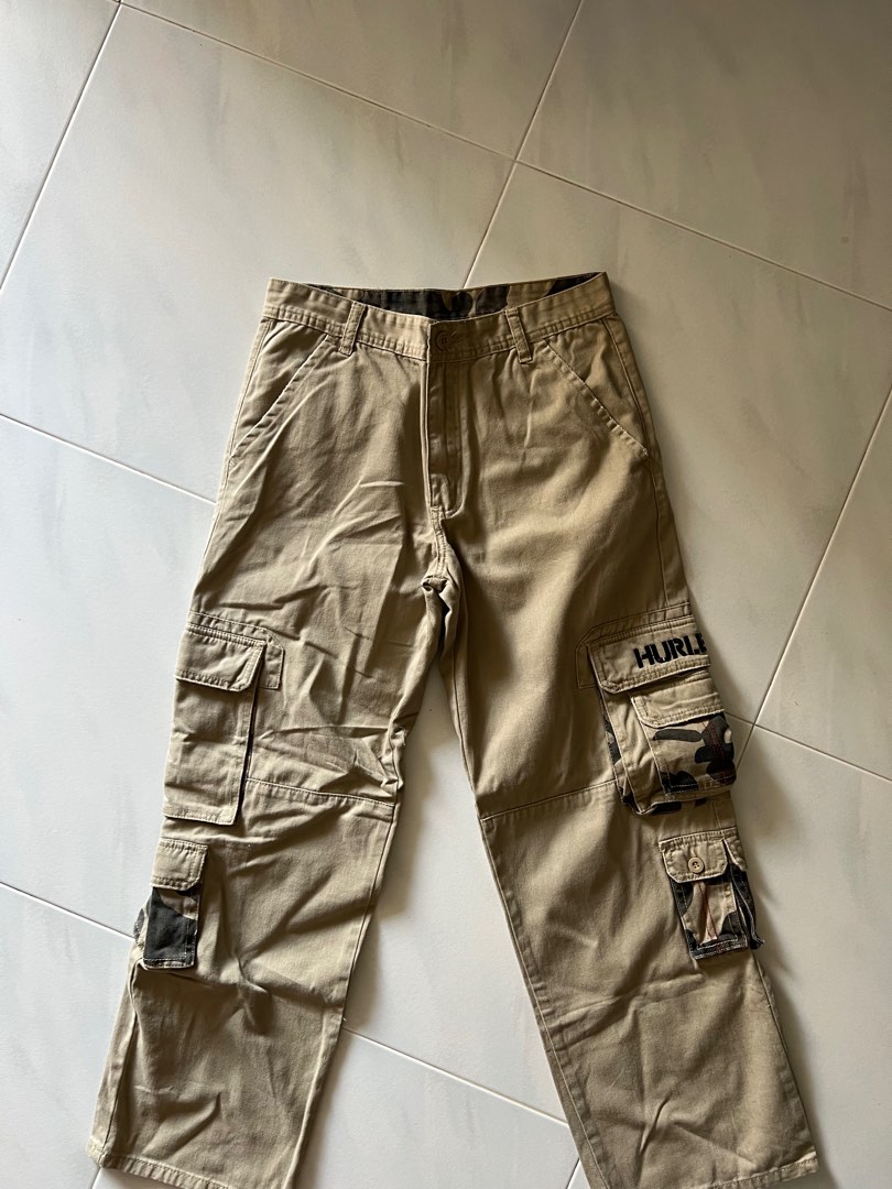 Vintage Y2K Hurley Cargo Pants, Men's Fashion, Bottoms, Trousers on Carousell