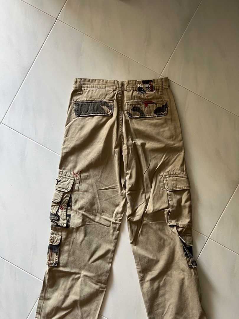 Vintage Y2K Hurley Cargo Pants, Men's Fashion, Bottoms, Trousers on Carousell
