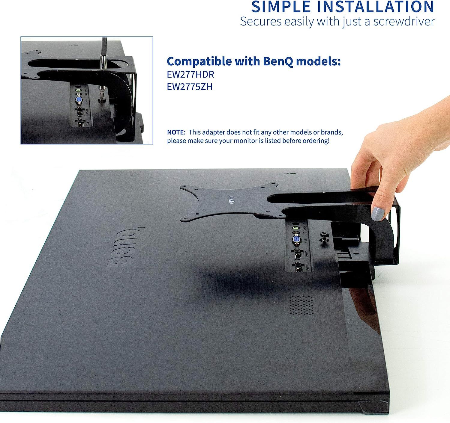 VIVO VESA Adapter Plate Bracket Attachment Kit Designed for BenQ ...