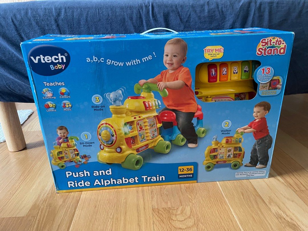 VTech Push & Ride Alphabet Train, Babies & Kids, Infant Playtime on ...