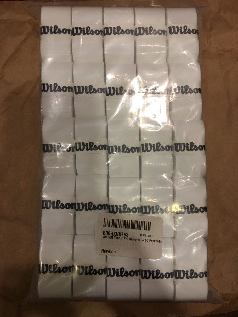 Wilson Tennis Pro Overgrip 50 Pack White, Sports Equipment, Sports ...