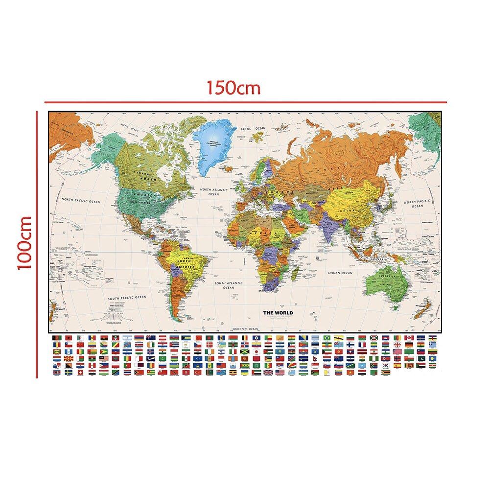 World Map, Large size, Hobbies & Toys, Books & Magazines, Travel ...