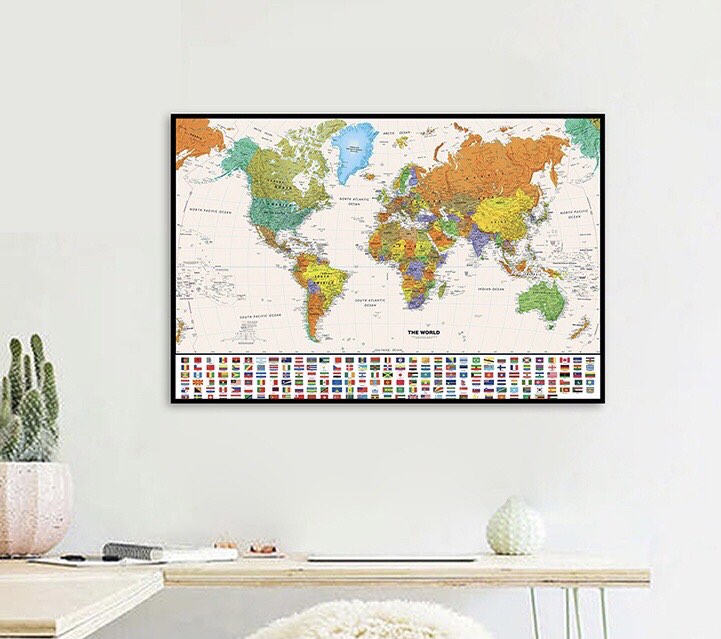 World Map, Large size, Hobbies & Toys, Books & Magazines, Travel ...