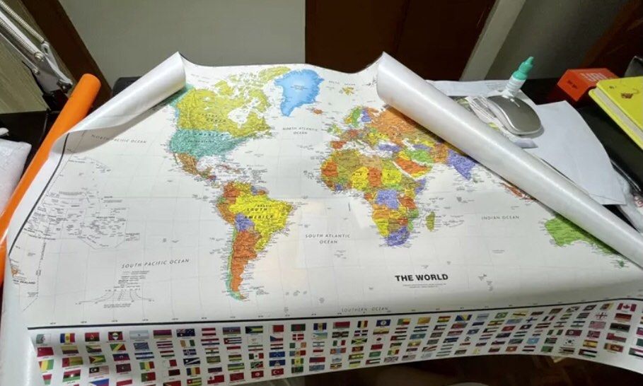 World Map, Large size, Hobbies & Toys, Books & Magazines, Travel ...