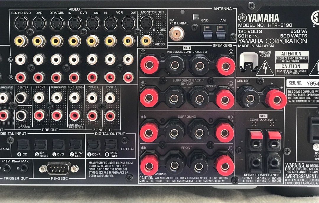 YAMAHA HT6190 avr, Audio, Soundbars, Speakers & Amplifiers on Carousell