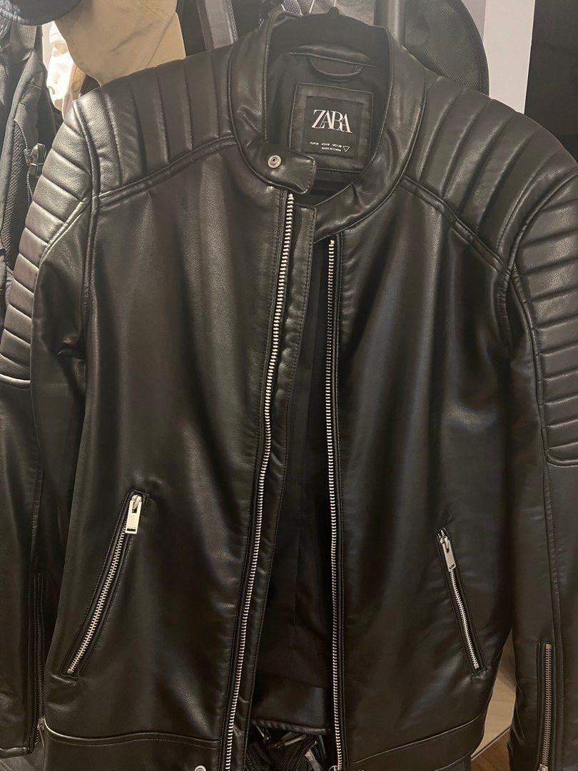 ZARA Leather Jacket, Men's Fashion, Coats, Jackets and Outerwear on ...