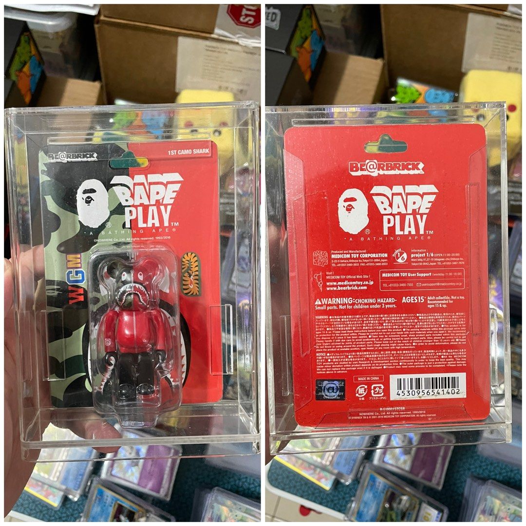 100% Bape First Camo Shark Bearbrick Set, Hobbies & Toys, Toys & Games on Carousell