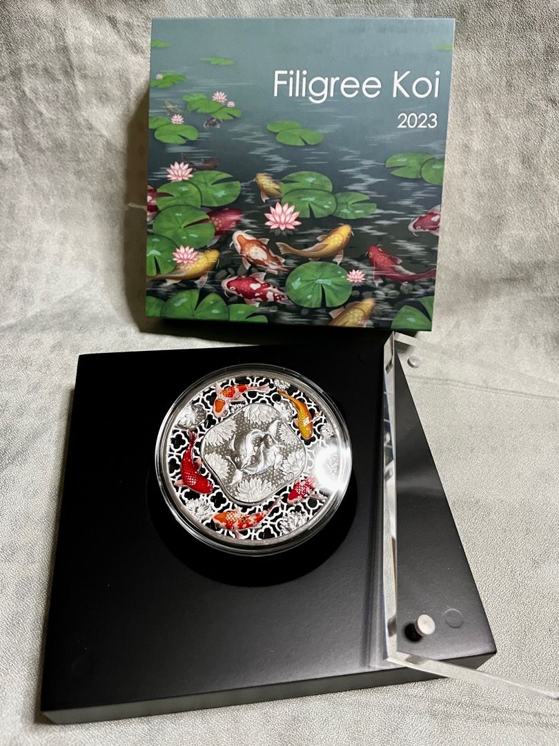 2023 FILIGREE KOI Fortune 2 Oz Silver Coin 5$ Solomon Island, Hobbies & Toys, Memorabilia ...