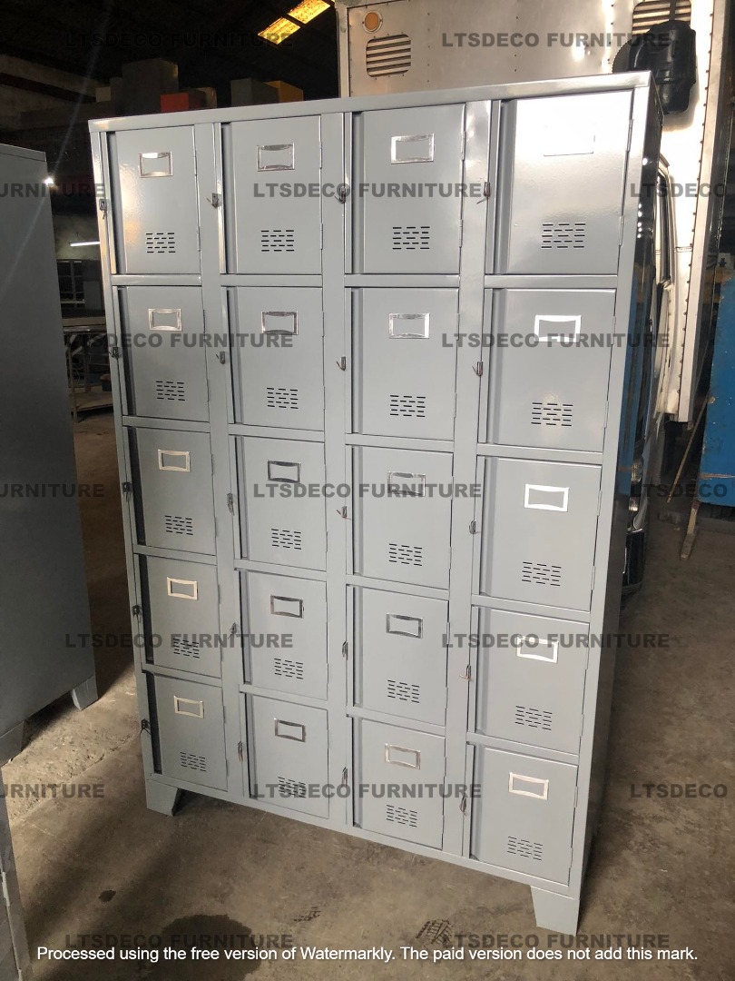 20 DOOR STEEL LOCKER OFFICE FURNITURE PARTITION WITH STAND METAL ...