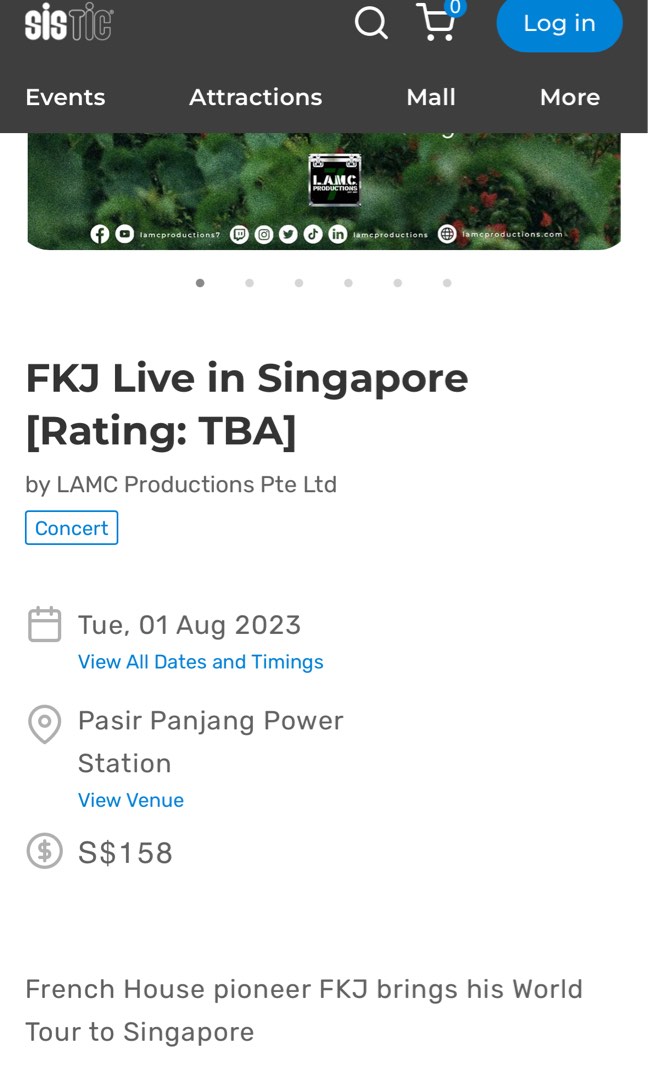 2x FKJ Live in Singapore 1st Aug, Tickets & Vouchers, Event Tickets on ...