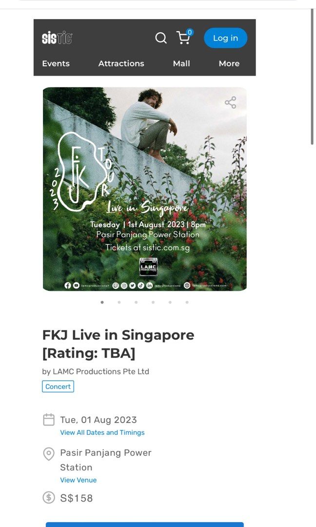 2x FKJ Live in Singapore 1st Aug, Tickets & Vouchers, Event Tickets on ...