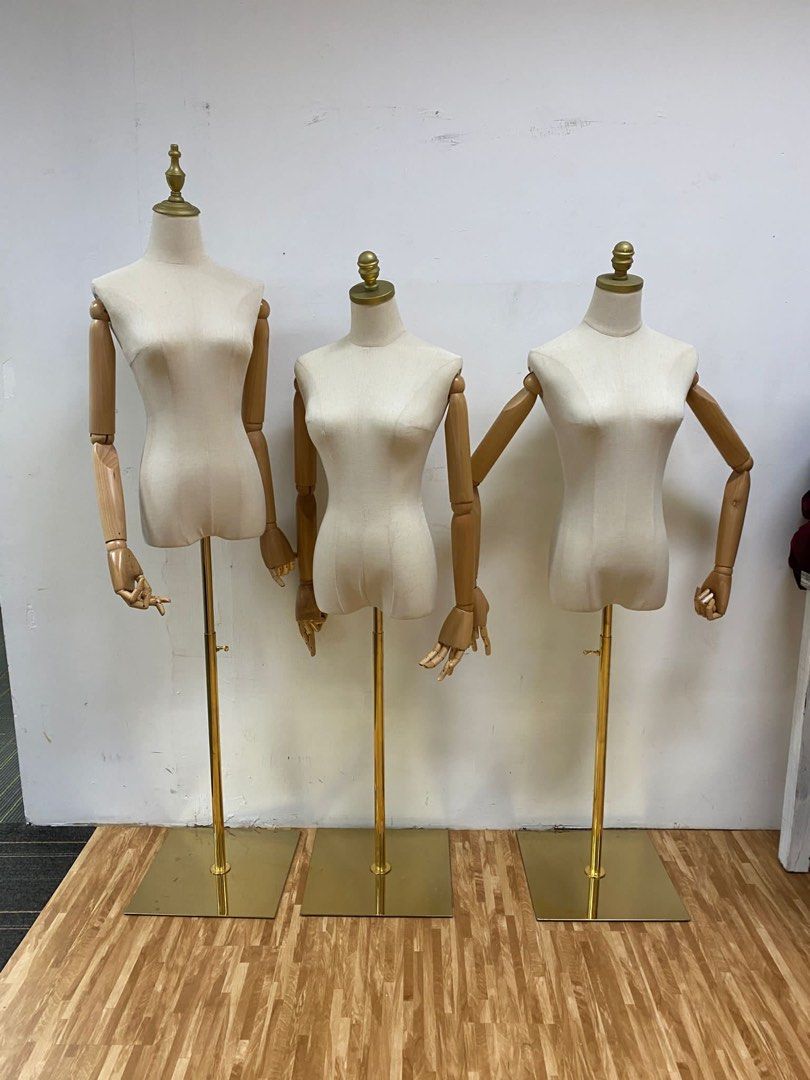 3 x half female body fabric mannequin with stand, Everything Else on ...