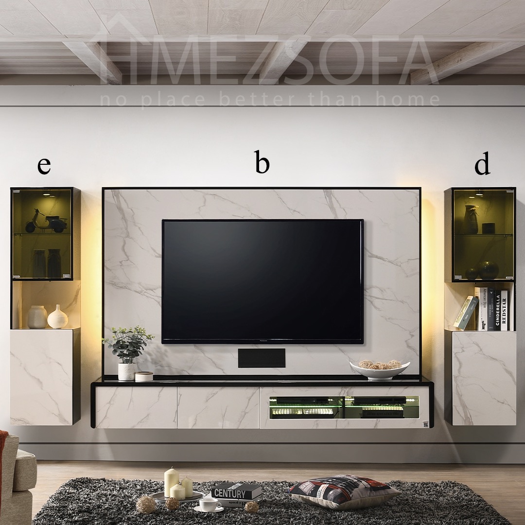 7FT Feature Wall TV Console Cabinet (Free installation), Furniture ...