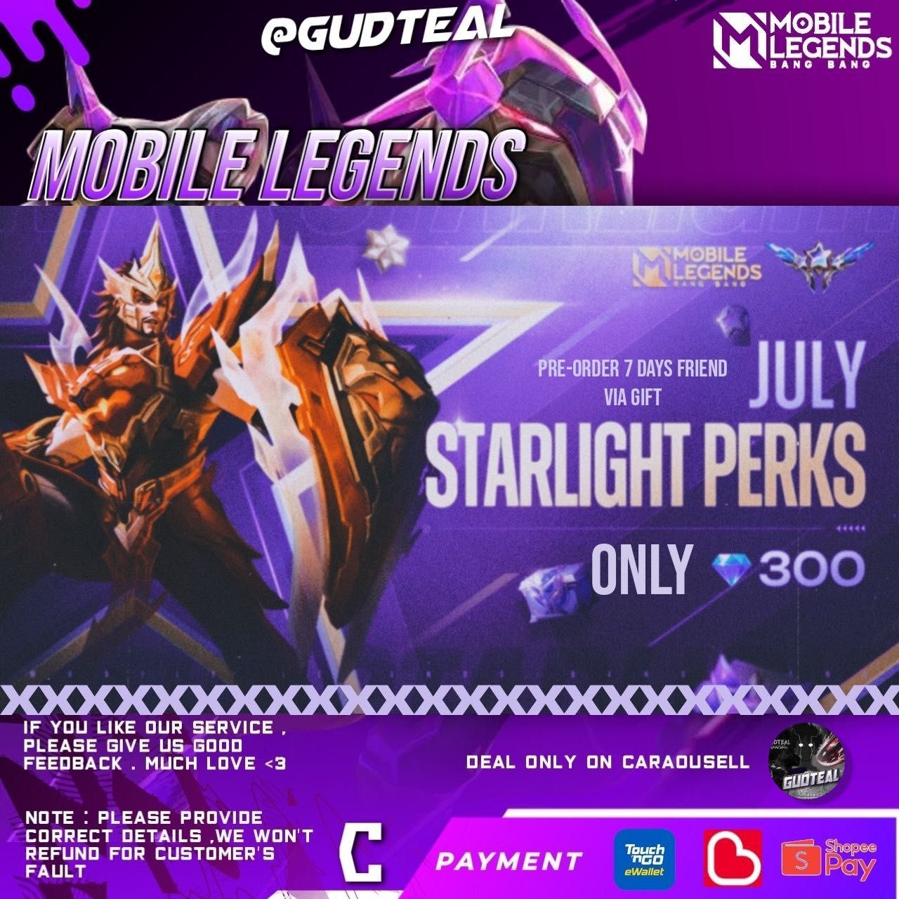 Starlight Mobile Legend July, Video Gaming, Gaming Accessories, Game ...