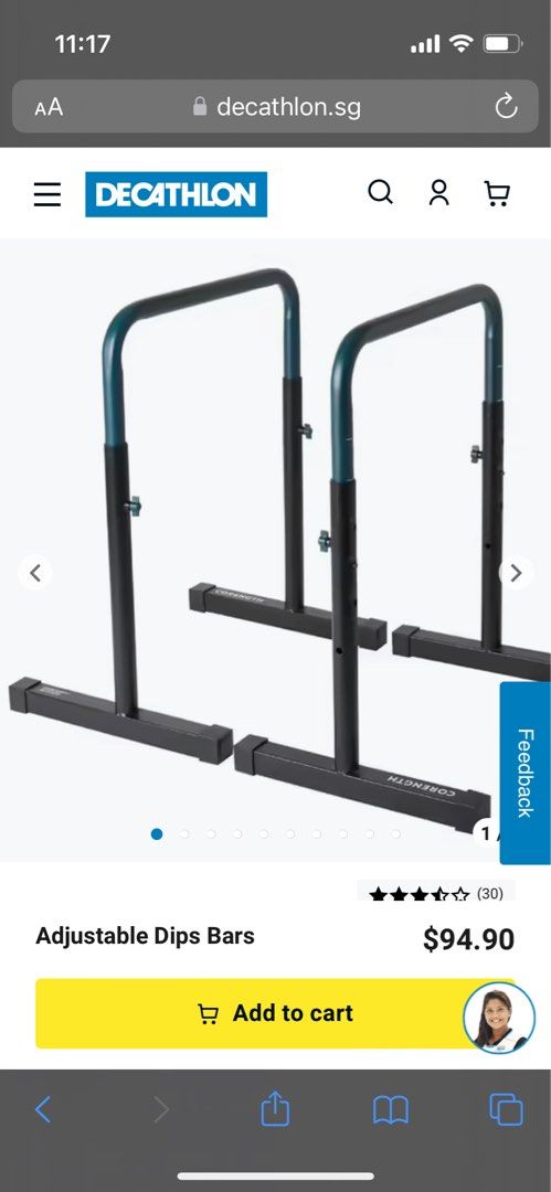 Adjustable dip bars - Decathlon, Sports Equipment, Exercise & Fitness ...